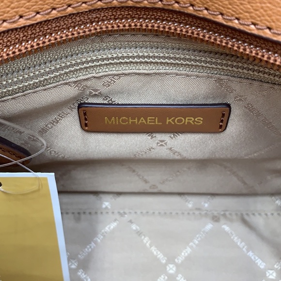 Michael Kors | Bags | Nwt Michael Kors Hamilton Small Satchel Crossbody Brownluggage Signature ...